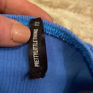 PrettyLittleThing | Swim | Pretty Little Thing Blue High Waisted Bikini ...